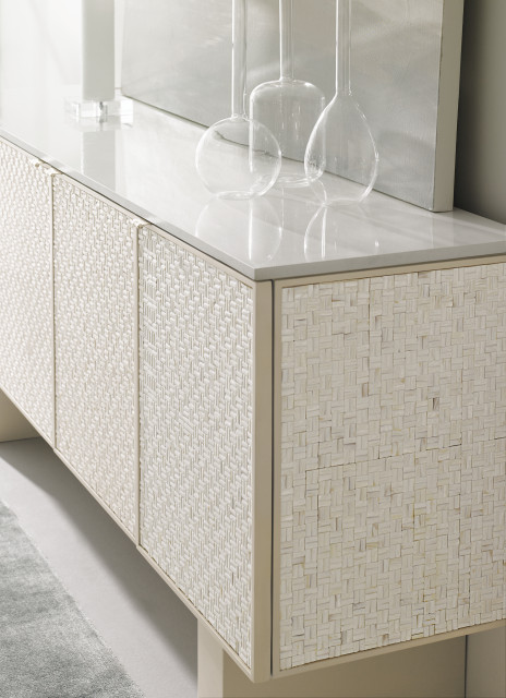 Bomb-Shell 4-Door Buffet With Pearl Shell - Beach Style - Buffets And ...