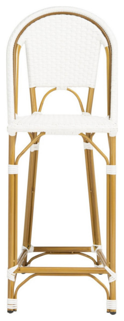 Jose Stackable Bar Stool White - Tropical - Outdoor Bar Stools And ...