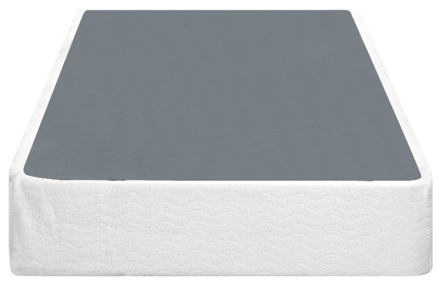 Lexicon Omax California King Size Mattress Foundation in White, Full ...