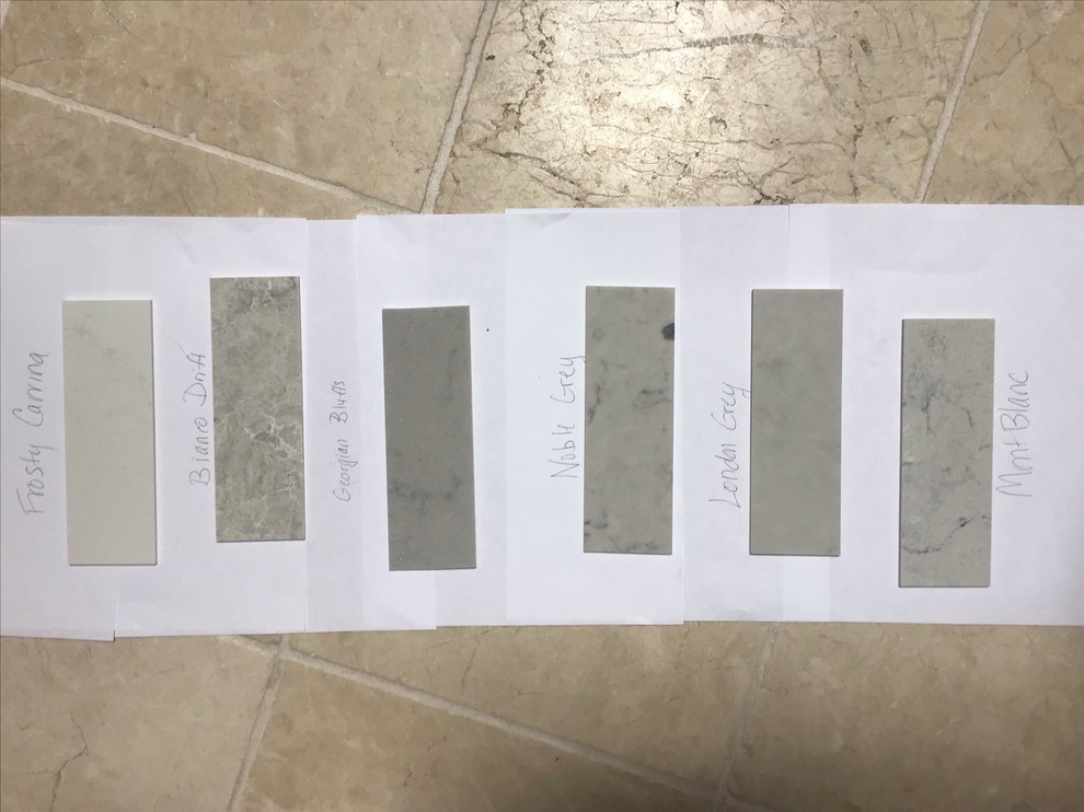 caesarstone color samples for “marble” looks