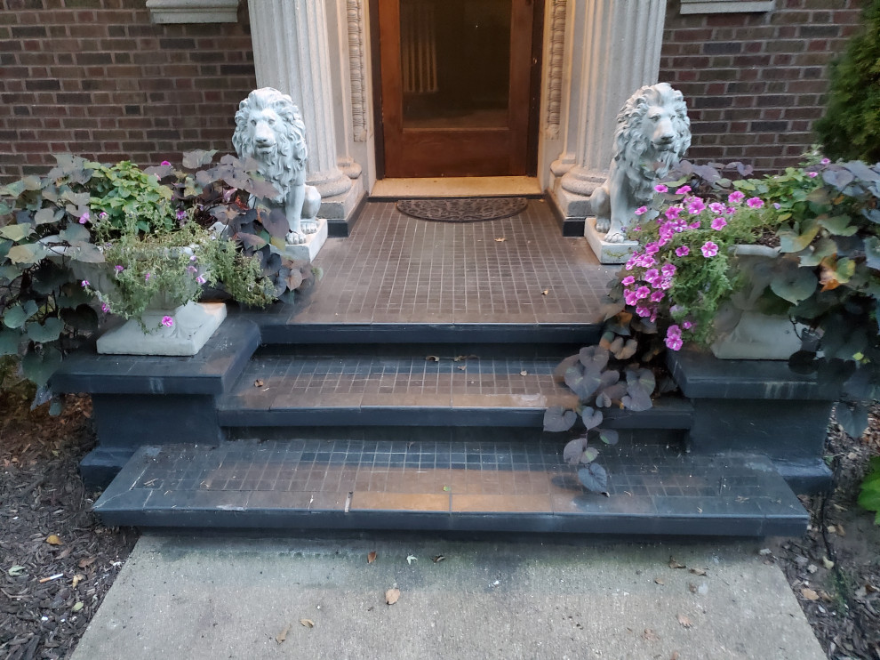 Deteriorating Exterior Tile Stoop: Repair, Replace, or Scrape Clean?