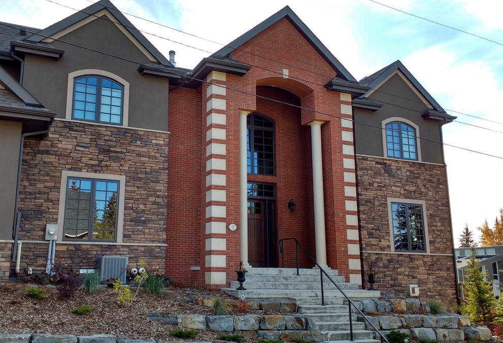 New Home Stonework - Traditional - Exterior - Calgary - by Ecostone ...