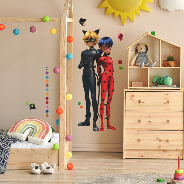 Miraculous: Tales Of Ladybug And Cat Noir Giant Peel & Stick Wall ...