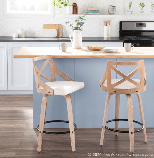 Charlotte Counter Stool, Set of 2 - Transitional - Bar Stools And ...