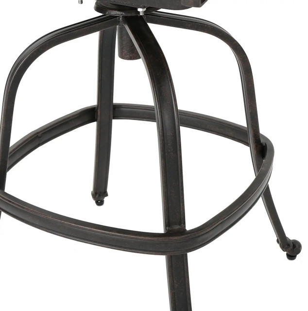 2 Pack Patio Bar Stool, Cast Aluminum Construction With Scrolled ...