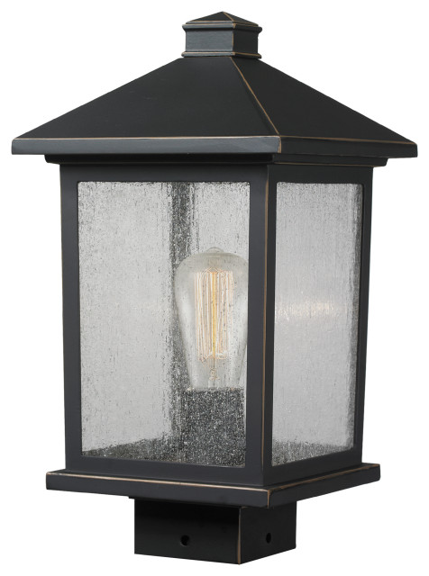 Portland Collection 1 Light Post Mount Light in Oil Rubbed Bronze ...