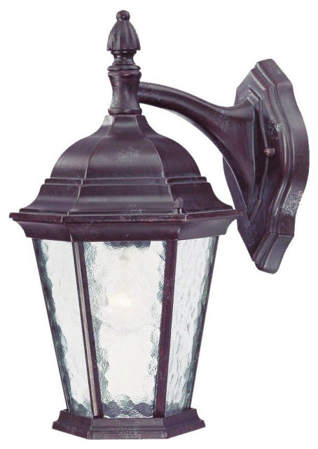 Two Light Brown Hanging Carousel Wall Light - Traditional - Outdoor ...