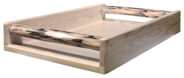 Montana Woodworks Handcrafted Transitional Wood Serving Tray in Natural ...