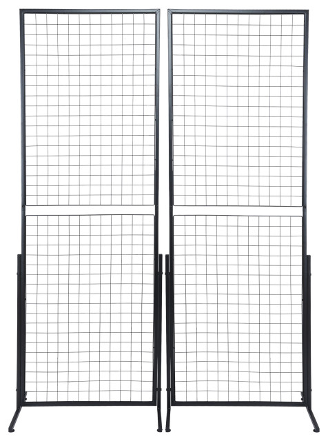 VEVOR 2'x5.6' Grid Wall Panels Tower 2 Packs Wire Gridwall Display ...