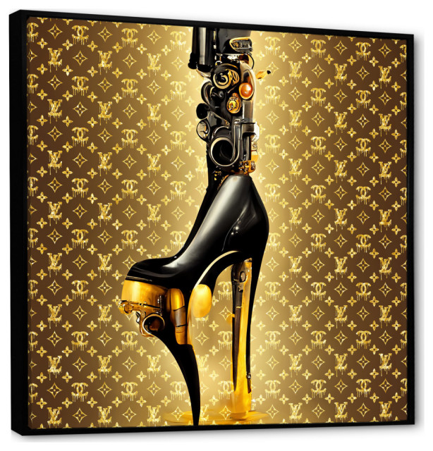 Luxury Brand Bionic Heel IV Framed Canvas, 30x30 - Contemporary ...