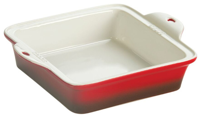 Lodge Red Stoneware 8 x 8 Inch Baking Dish - Contemporary - Baking ...