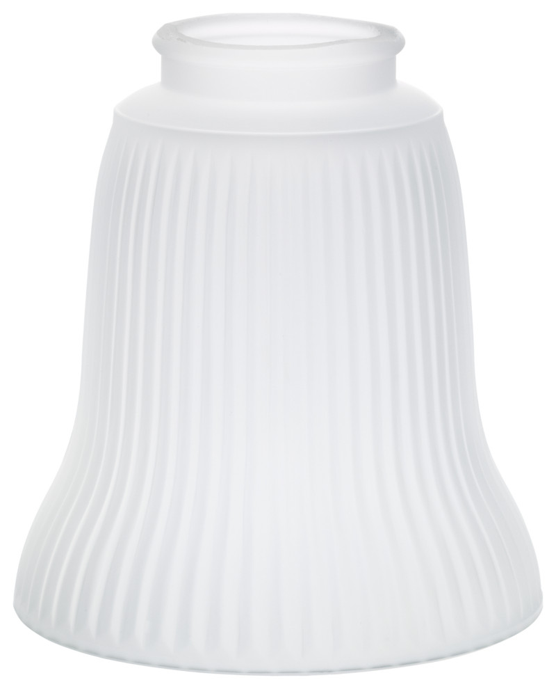Frosted Ribbed Fan Fitter Glass Shade - Ceiling Fan Accessories - by ...