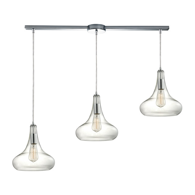 Orbital 3-Light Linear Pendant Fixture - Transitional - Pendant ...