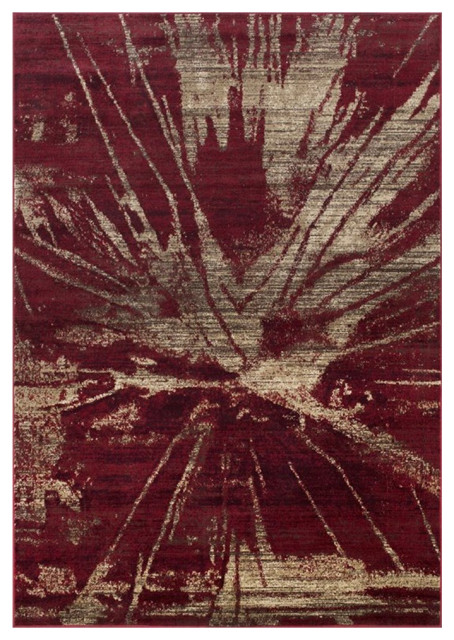 Allstar Rugs 8'x10' Rectangle Abstract Weathered Splatter Rug in ...