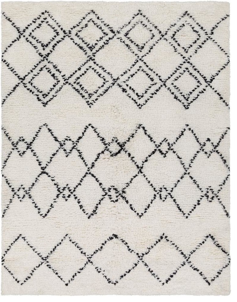 Sherpa Bohemian/Global White, Camel Area Rug, 8'x10' - Scandinavian ...