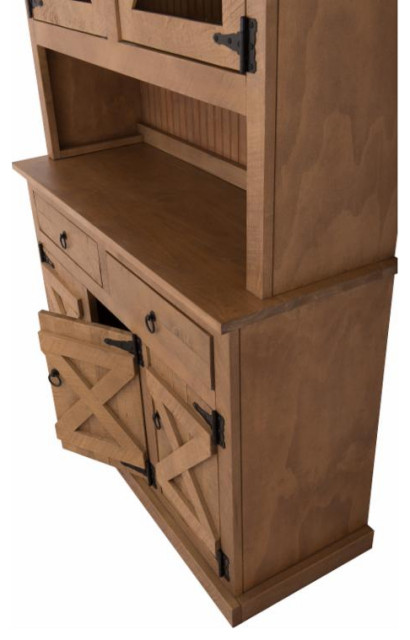 Farmhouse Wide Kitchen Hutch and Buffet - Rustic - China Cabinets And ...