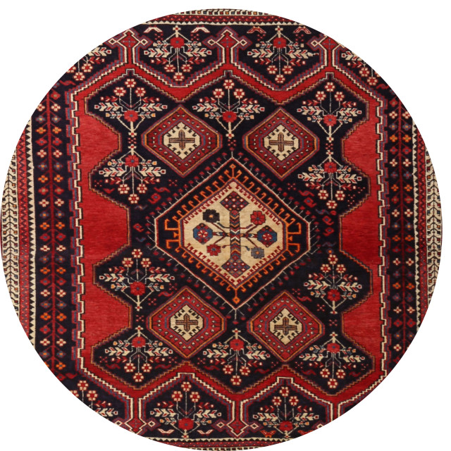 Ahgly Company Indoor Rectangle Traditional Area Rugs, 4' Round ...