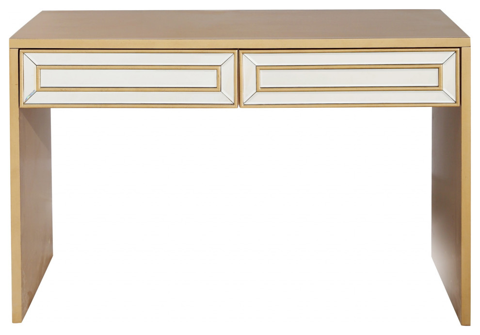 Antiqued Gold Finish Console Table - Contemporary - Console Tables - by ...