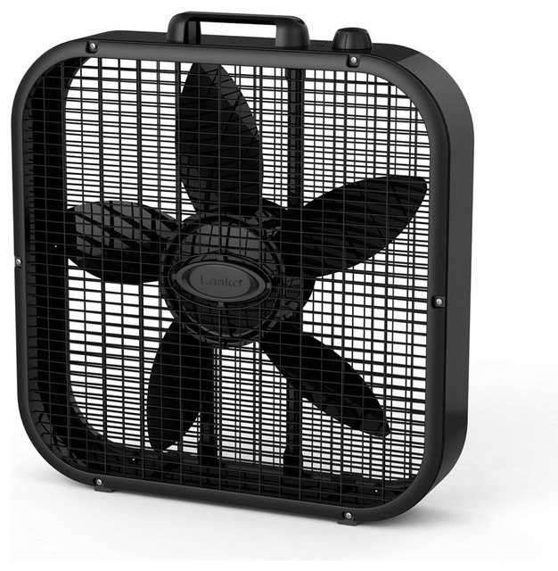 Lasko 3-Speed Box Fan, Black, 20" - Contemporary - Electric Fans - by ...