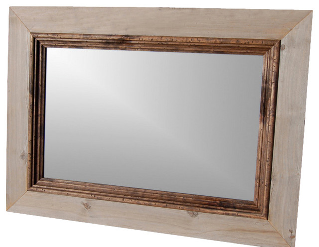 Rustic Mirror Cabin Mirror With Deep Alder Stepped Molding, 18"x22 ...