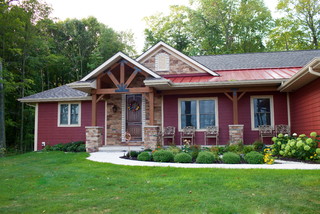 Wooded Rambler with Elegant Rustic Details - Exterior - Other - by Jim ...