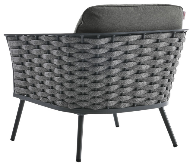 Lounge Chair Table Set, Aluminum, Modern, Outdoor Patio Hospitality ...