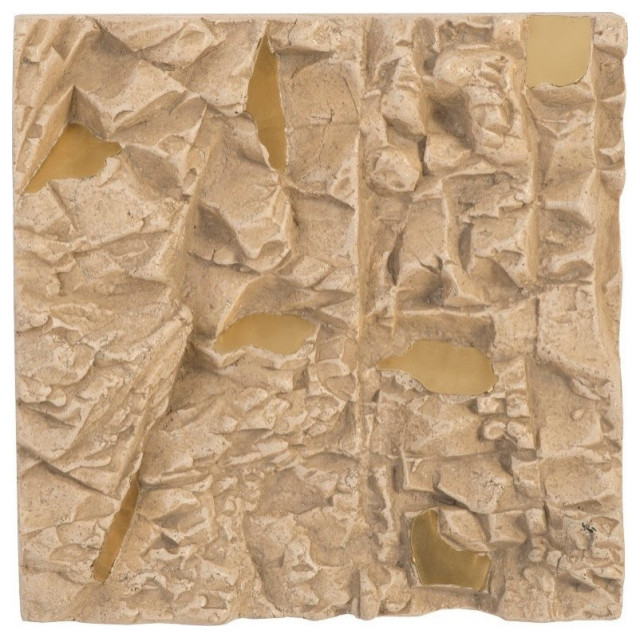Rubble Wall Tile, Brass Accents - Rustic - Wall Accents - by HedgeApple ...