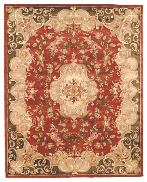 Safavieh Classic Cl234A Rust, Green Area Rug, 6'0" x 9'0" - Traditional ...