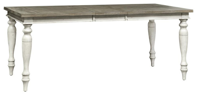 Rectangular Leg Table - Traditional, White - French Country - Dining Tables - by BisonOffice | Houzz