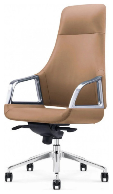 Lora Modern Brown High Back Executive Office Chair - Contemporary ...