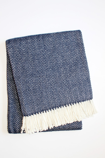 Herringbone Throw - Contemporary - Throws - by A Soft Idea | Houzz