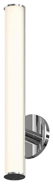 Sonneman Bauhaus Columns 1 Light 18" LED Wall Sconce, Polished Chrome ...