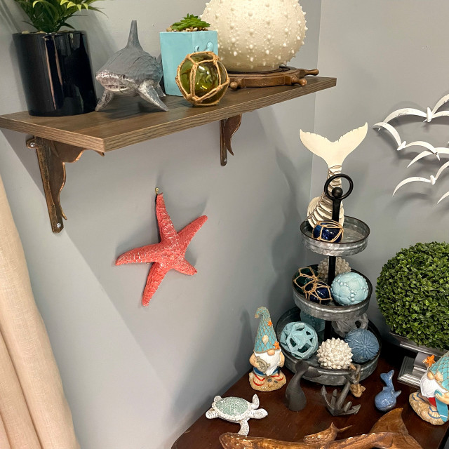 Set of 3 Resin Starfish Wall Hanging Sculptures Coastal Home Decor ...