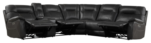 6 Modular Piece Power Reclining Sectional With Power Adjustable ...