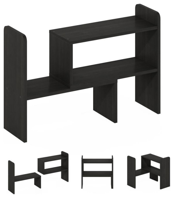 Furinno Classic Desk Top Organizer Bookshelf, Espresso - Contemporary ...