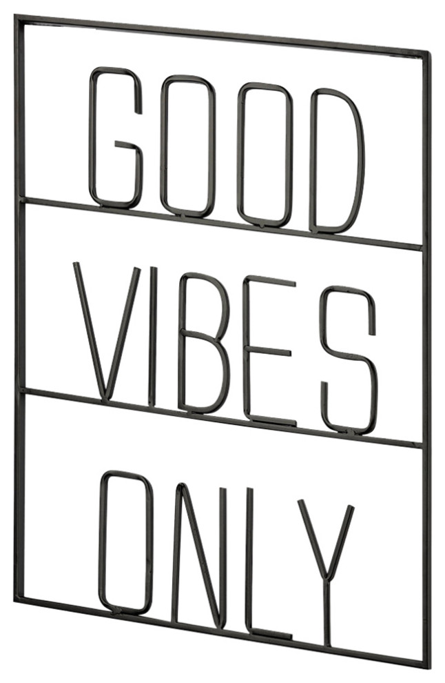 Good Vibes Only Sign - Contemporary - Metal Wall Art - by Mercana | Houzz