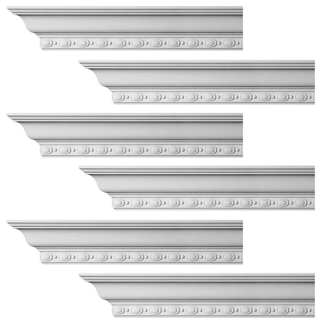 Cornice White Urethane Exeter Ornate Design 6 Pieces Totaling 576 ...
