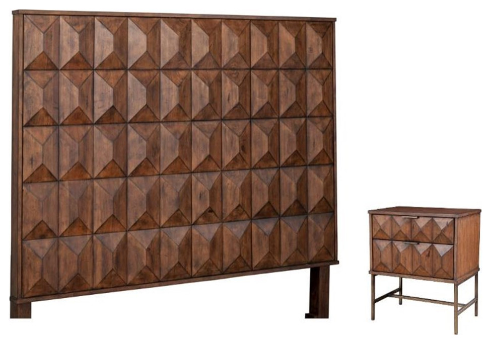 Home Square 2-Piece Set with Trig California King Headboard ...