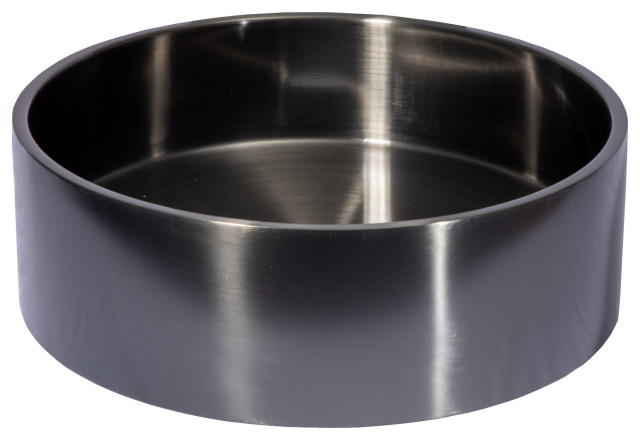 Eden Bath EB_SS003 Round 15.75-in Stainless Steel Vessel Sink + Rim ...