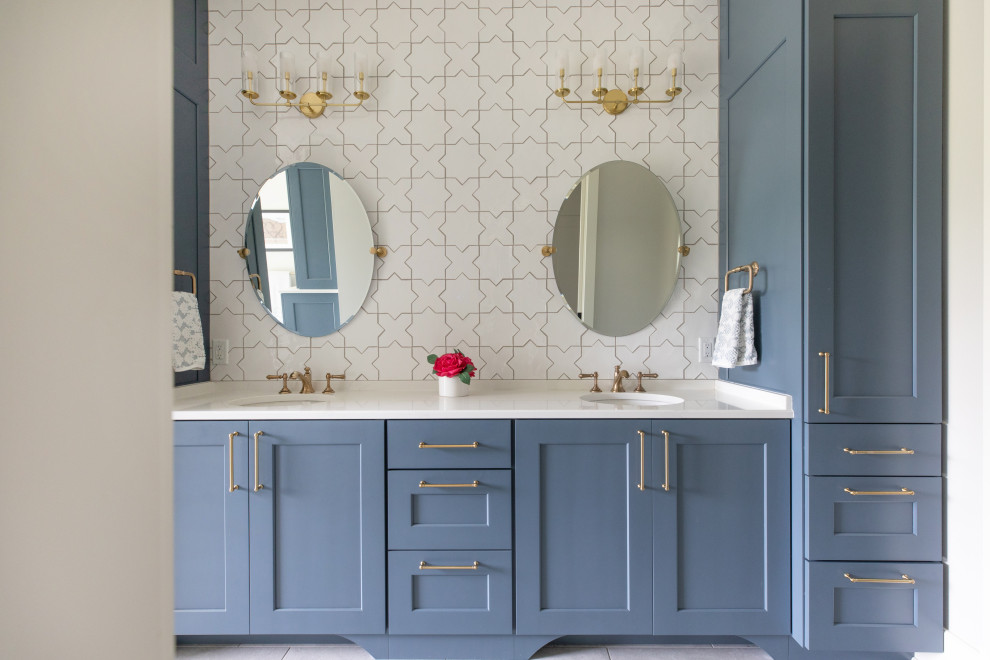 Blue Master Bathroom - Modern - Bathroom - Other - by Curran Cabinetry ...