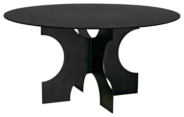 Element Dining Table, Black Metal - Contemporary - Dining Tables - by ...