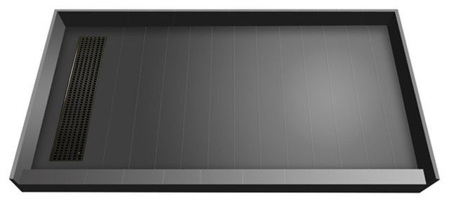 Tile Redi RT3260L-PVC-2.5 Redi Trench 60" x 32" Rectangular - Shower ...