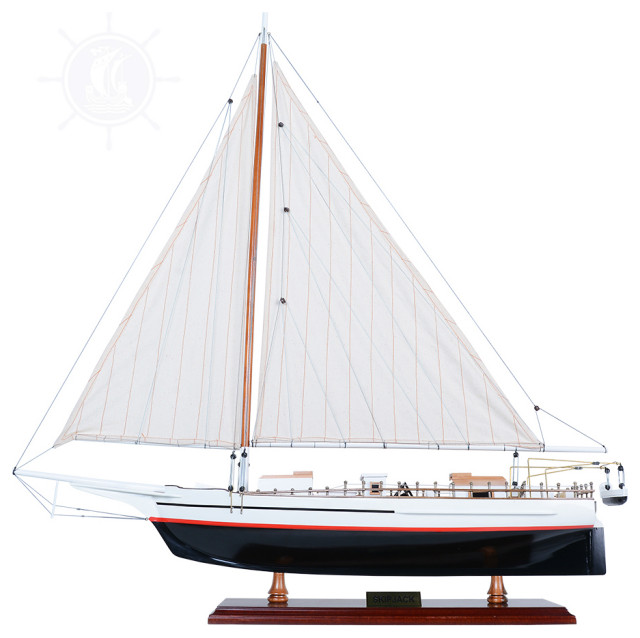 Skipjack Painted (L80) Wooden model sailing boat - Beach Style ...