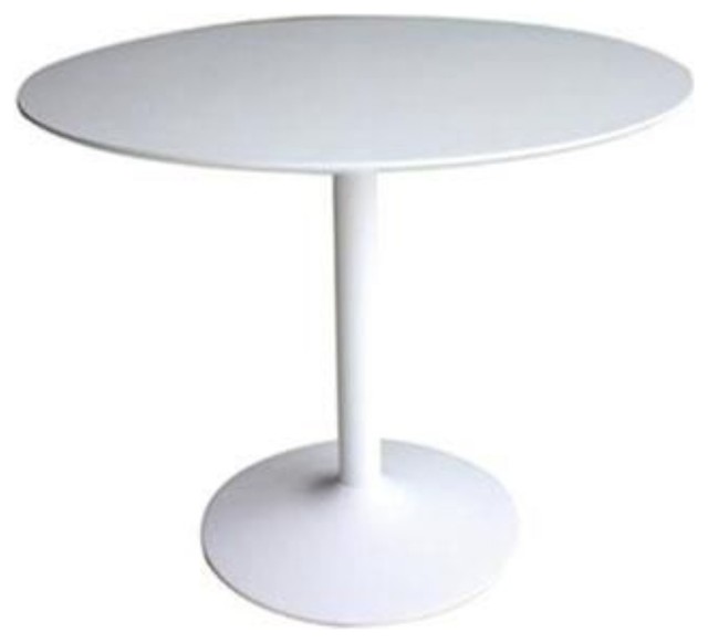 Round Dining Table, White - Contemporary - Dining Tables - by ...