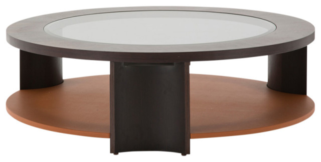 21 Cosmopolitan Round Cocktail Table, Diablo Orange/Umber ...