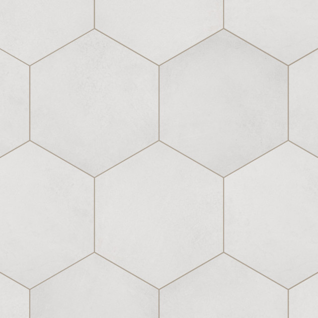 Heritage Hex Snow Porcelain Floor and Wall Tile Sample - Contemporary ...