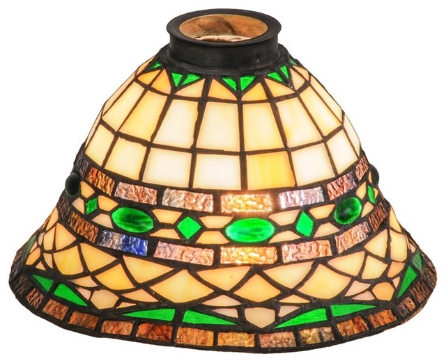 8 Wide Tiffany Roman Shade - Victorian - Lighting Globes And Shades ...