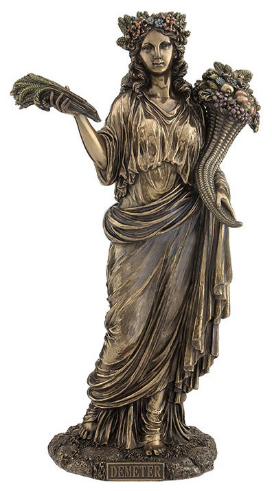 Demeter, Greek Goddess of Harvest, Myth and Legend Statue - Farmhouse ...