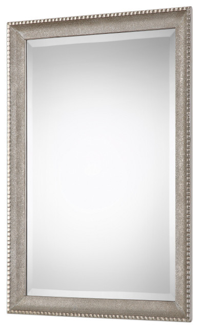 34" Farmhouse Gray Rectangle Mirror - Transitional - Wall Mirrors - by ...