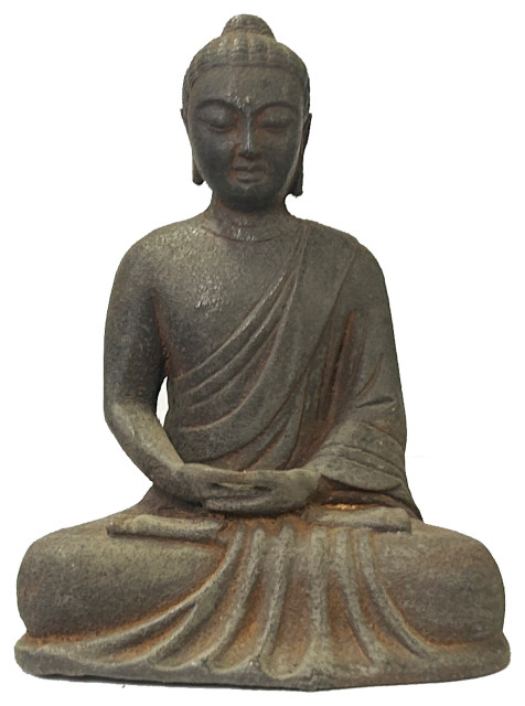 Iron Rustic Sitting Buddha Gautama Amitabha Shakyamuni Statue Hws3569 ...